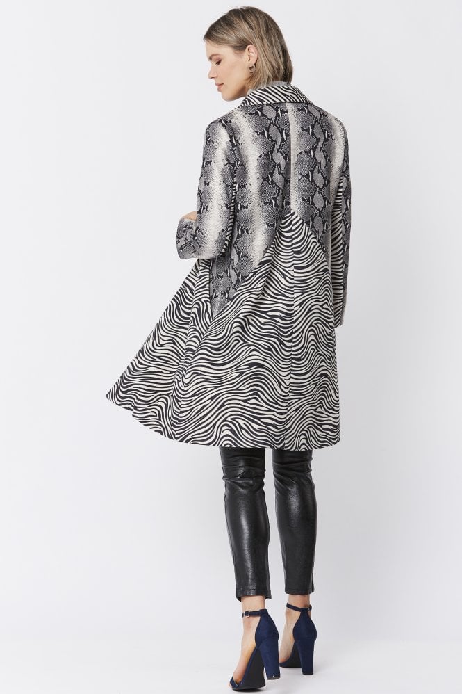 Snake print Faux Suede Coat | Seagrass & Linen Boutique